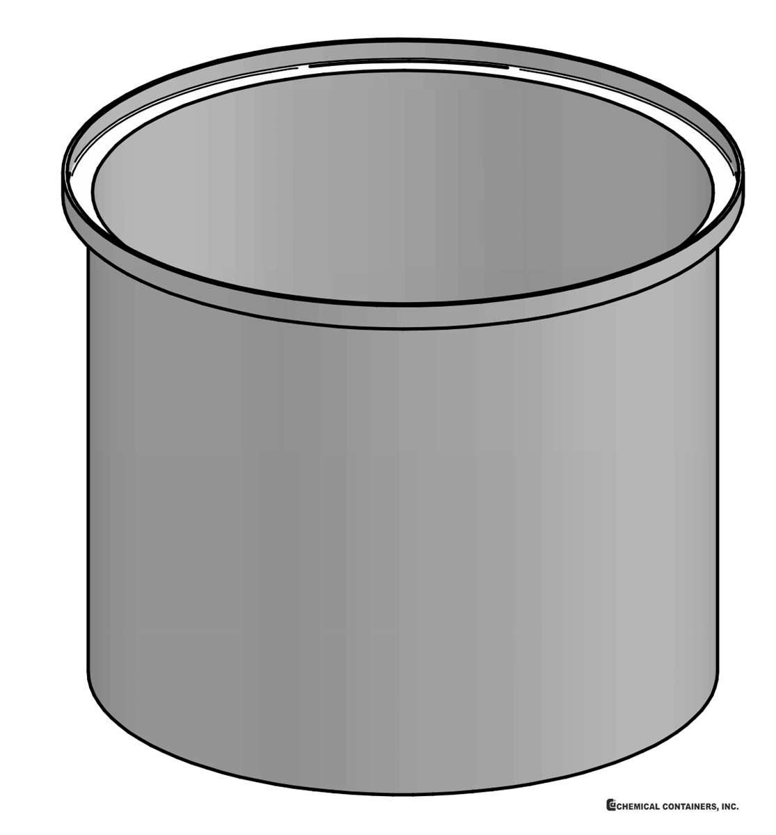 CCI - 125 Gallon Open Top Cylindrical Tank - 36" D X 30" H