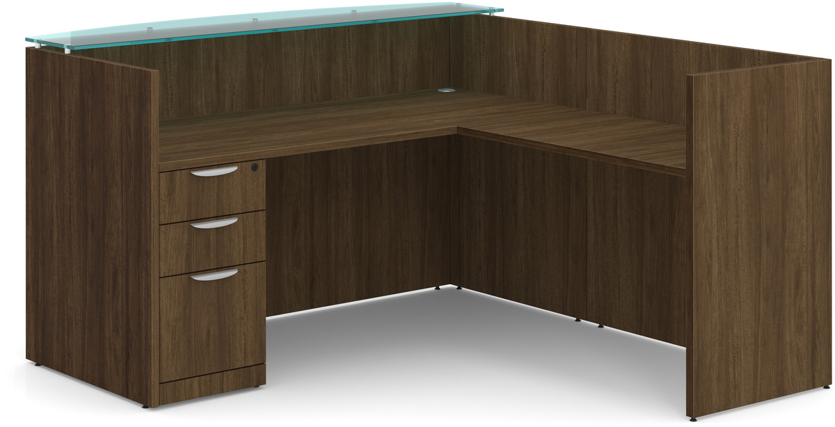 Source Office Furniture - Classic Gallery Reception Desk with Glass ...