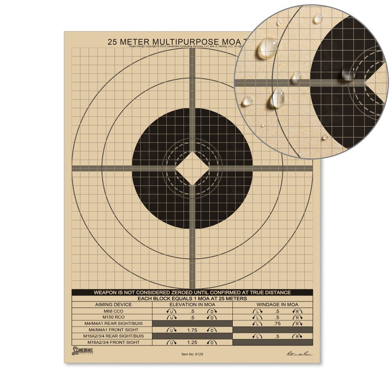 Rite in the Rain 25 Meter Zeroing Targets, 8.5 x 11, No.9125