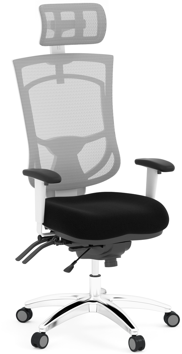 CoolMesh Pro Plus Executive High Back Chair - Black Fabric with Headrest