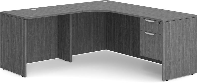 Classic L-Shape Workstation 71" x 71" with Left Hand Return and Box ...