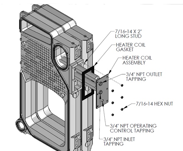 Parts To Your Door - Tankless Coil (includes hardware and gasket)
