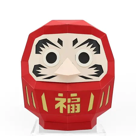 Paper Craft Daruma Red Medium