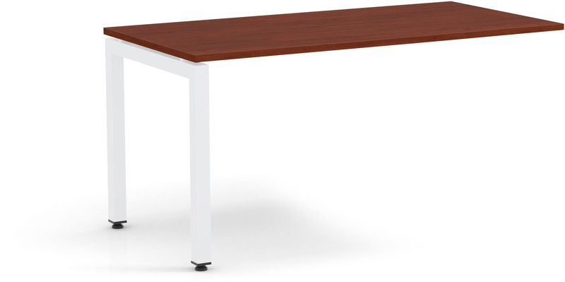 Elements Desk Return 24" X 36" - Cherry with White Legs