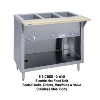 Duke E-3-CBSS Three Well Thurmaduke Hot Food Steam Table