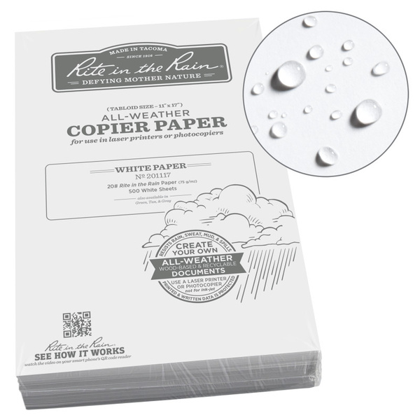 Rite in the Rain Bulk Printer Paper, 8.5 x 11 Letter, No. 208511