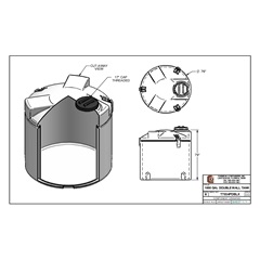 CCI - 1000 Gallon XLPE Double Wall Storage Tank - 77" D X 79" H