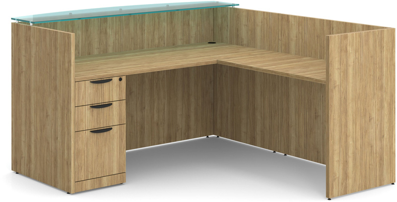 Source Office Furniture - Classic Gallery Reception Desk with Glass ...