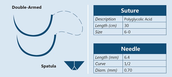 Sutures 6-0 Polyglycolic Acid - Ophthalmic Sutures