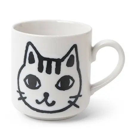 Mug Cat Face Sketch
