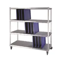 New Age 95333 Tray Rack, 3 Levels, 40 Trays, 5" Casters, NSF