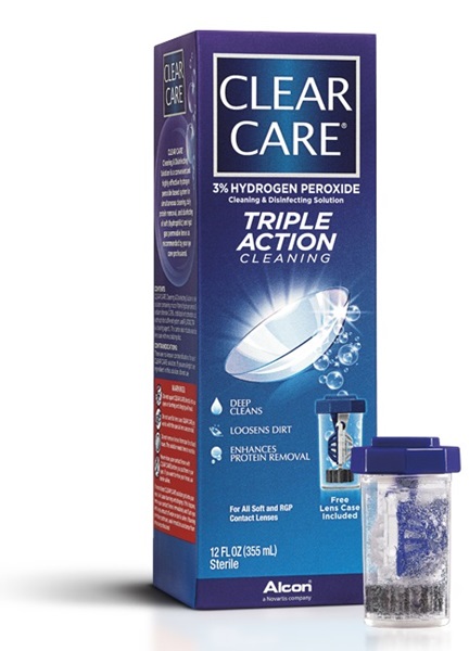 Clear Care Triple Action Contact Lens Solution, 12 oz.