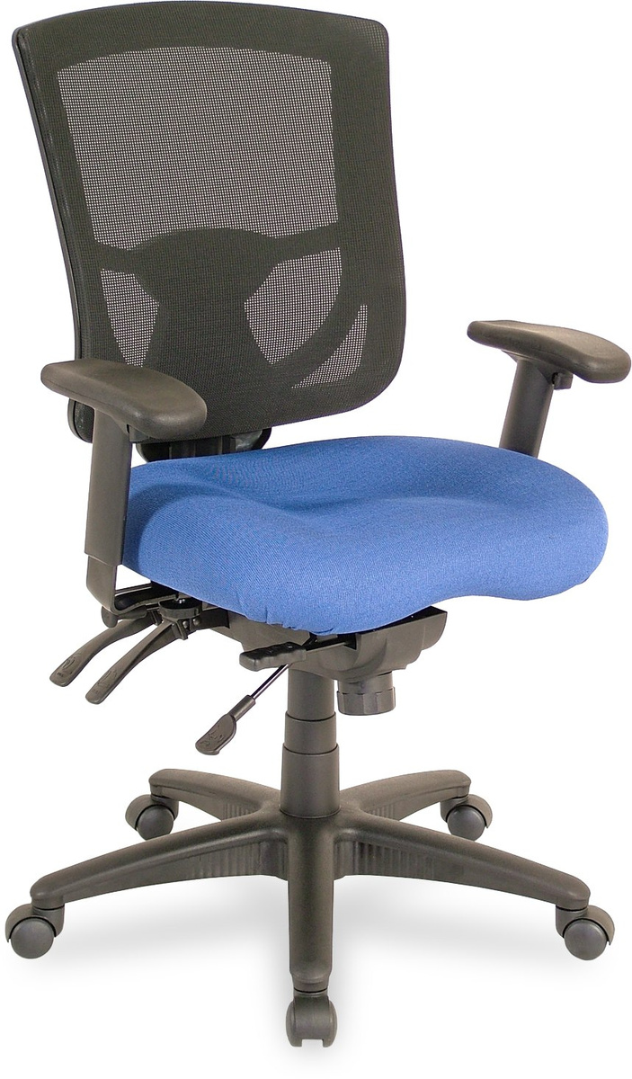 CoolMesh Pro Executive Mid Back Chair - Blue Fabric