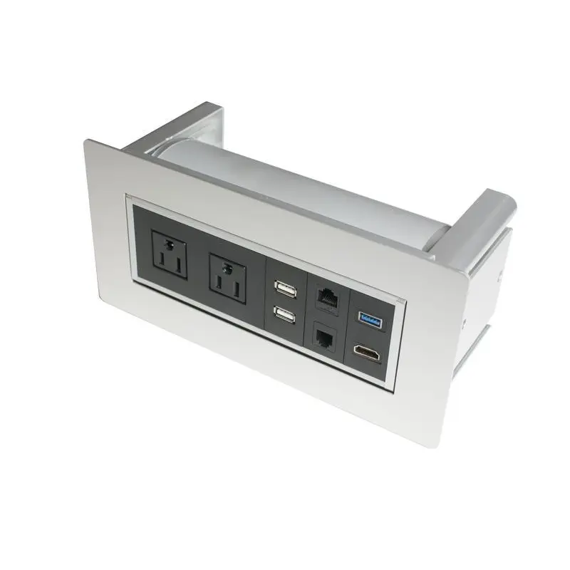 Storlie Furniture Group - BOARD TABLE POWER BOX-SILVER