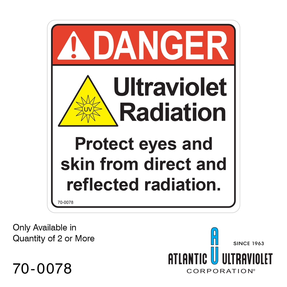 Danger Label for UV Systems 5 x 5" - BuyUltraviolet