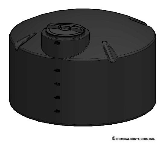 CCI - 550 Gallon Black Polyethylene Storage Tank - 67" D x 42" H