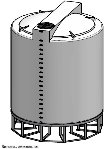 CCI - 10000 Gallon Cone Bottom Tank Stand - 15 Degree