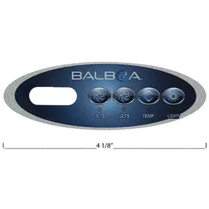 HYDROQUIP - Balboa Series VL240 4 Button Topside Overlay 80-11764-K