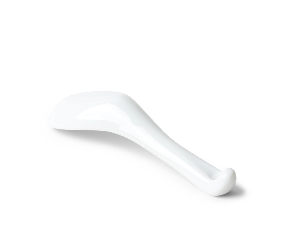 White Porcelain Soup Spoon With Stopper