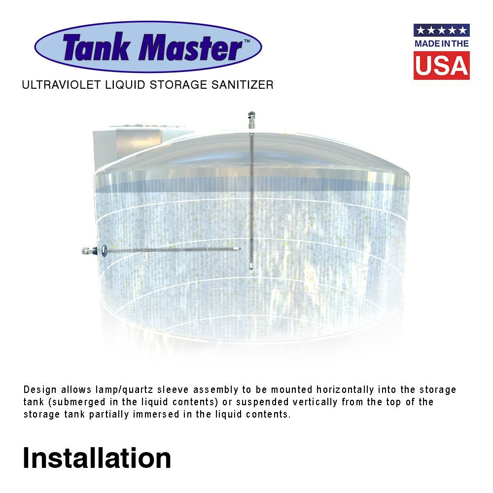 Tank Master UV Tank Storage Sanitizers One Lamp Units - BuyUltraviolet