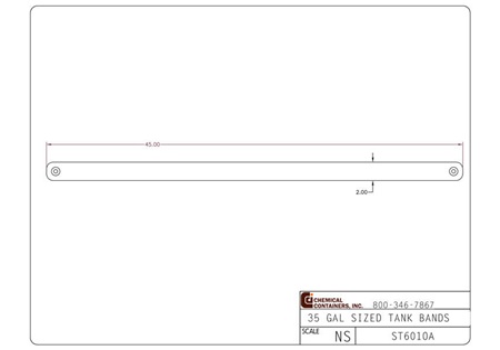 CCI - Set of 2 - 35 Gallon Horizontal Leg Tank Bands