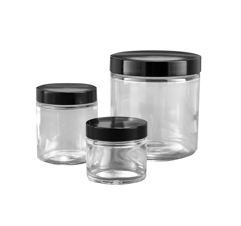 Clear Straight Sided Glass Jars